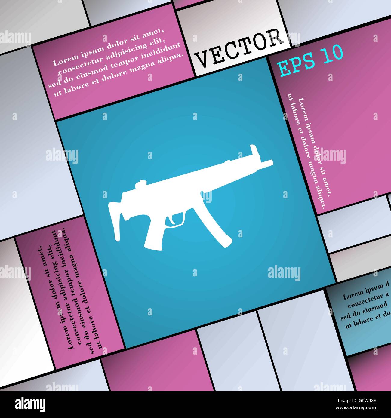 machine gun icon sign. Modern flat style for your design. Vector Stock ...