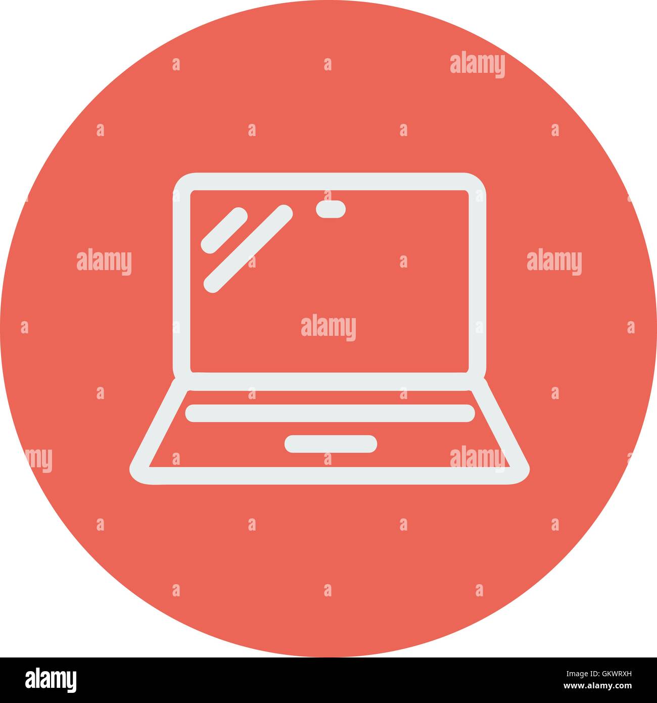 Laptop thin line icon Stock Vector Image & Art - Alamy