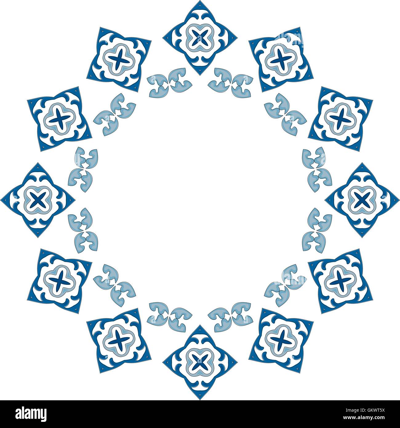Blue circle mandala hi-res stock photography and images - Alamy
