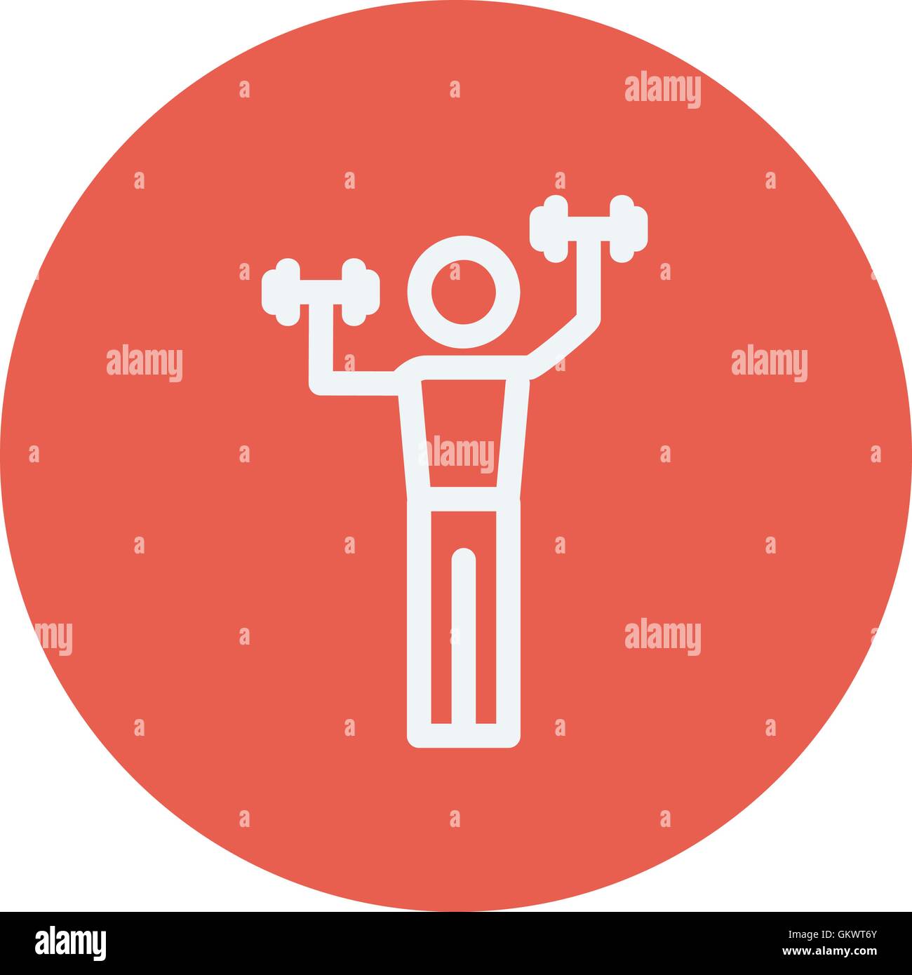 Sports training in gym dumbbell Stock Vector Images - Alamy
