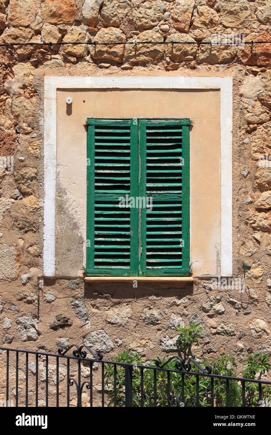 Italian style shutters in a old medieval palace Stock Photo - Alamy