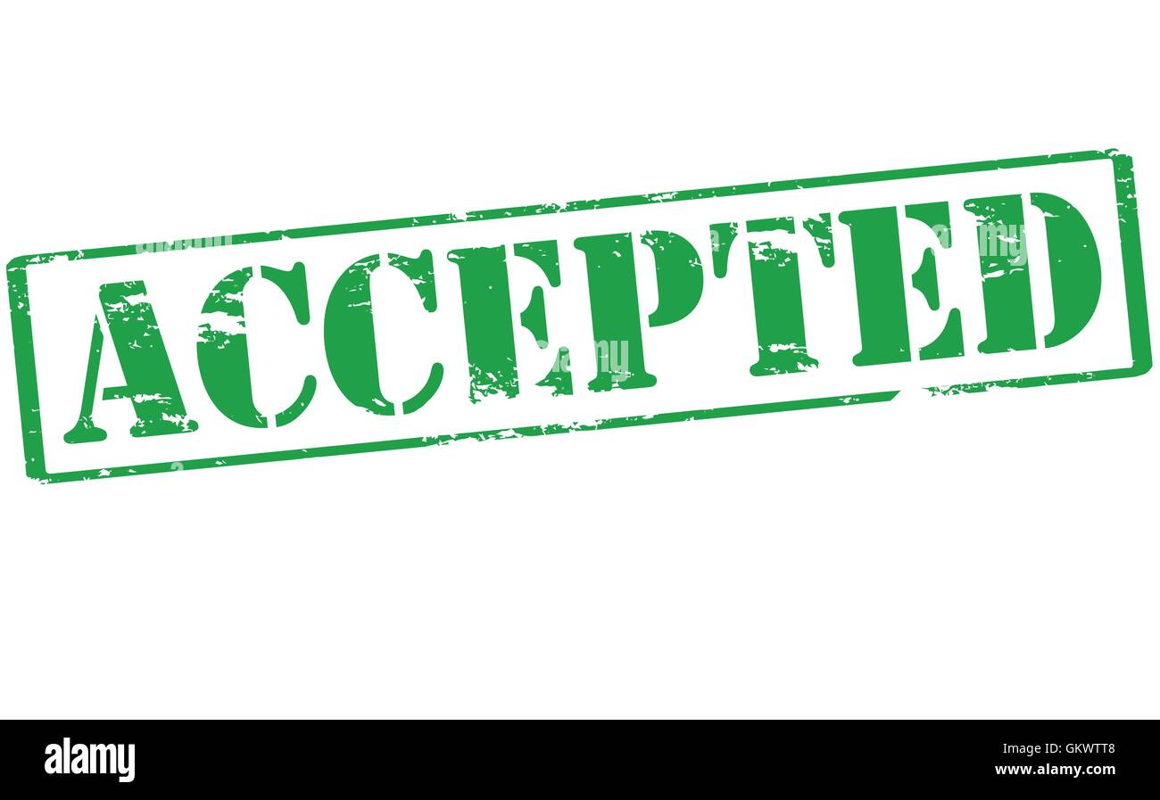 Accepted sign Stock Vector Images - Alamy