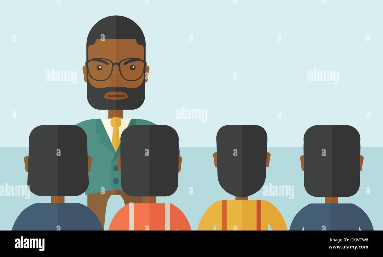 Employees meeting boss Stock Vector Images - Alamy