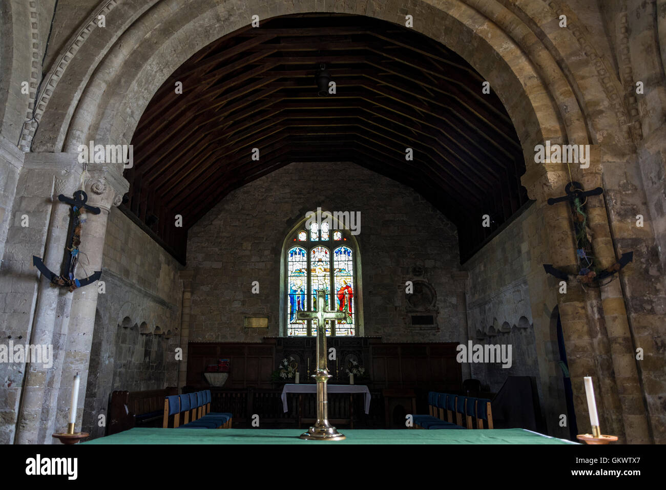 St Mary's Church, Portchester Castle, Hampshire, England, UK Stock ...