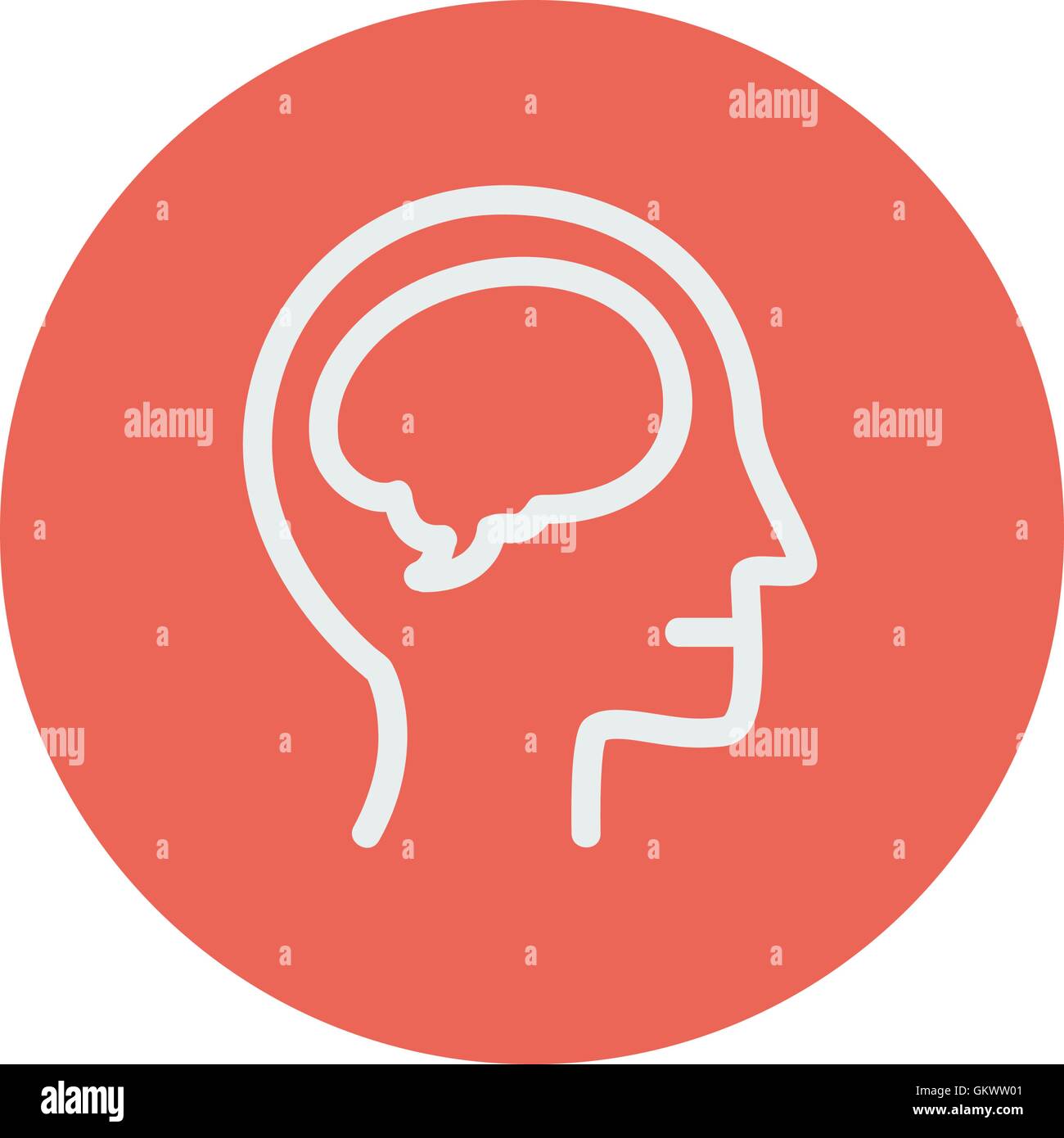 Neuron brain icon outline hi-res stock photography and images - Alamy