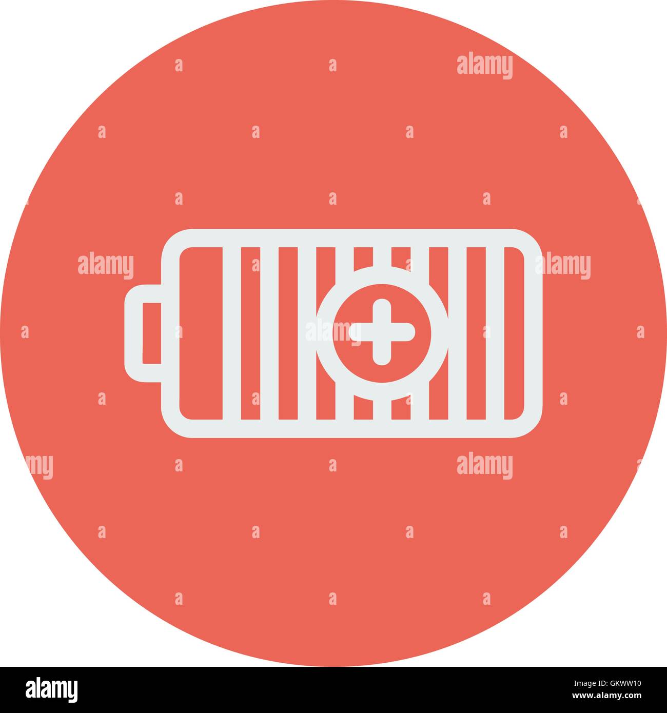 Positive power battery thin line icon Stock Vector Image & Art - Alamy