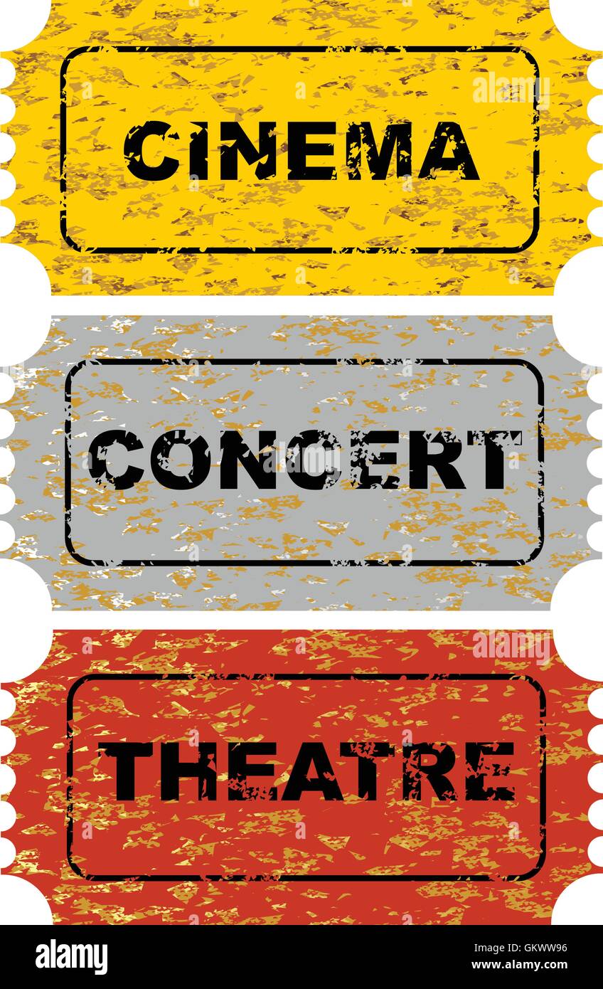 Cinema ticket stub blank Stock Vector Images - Alamy