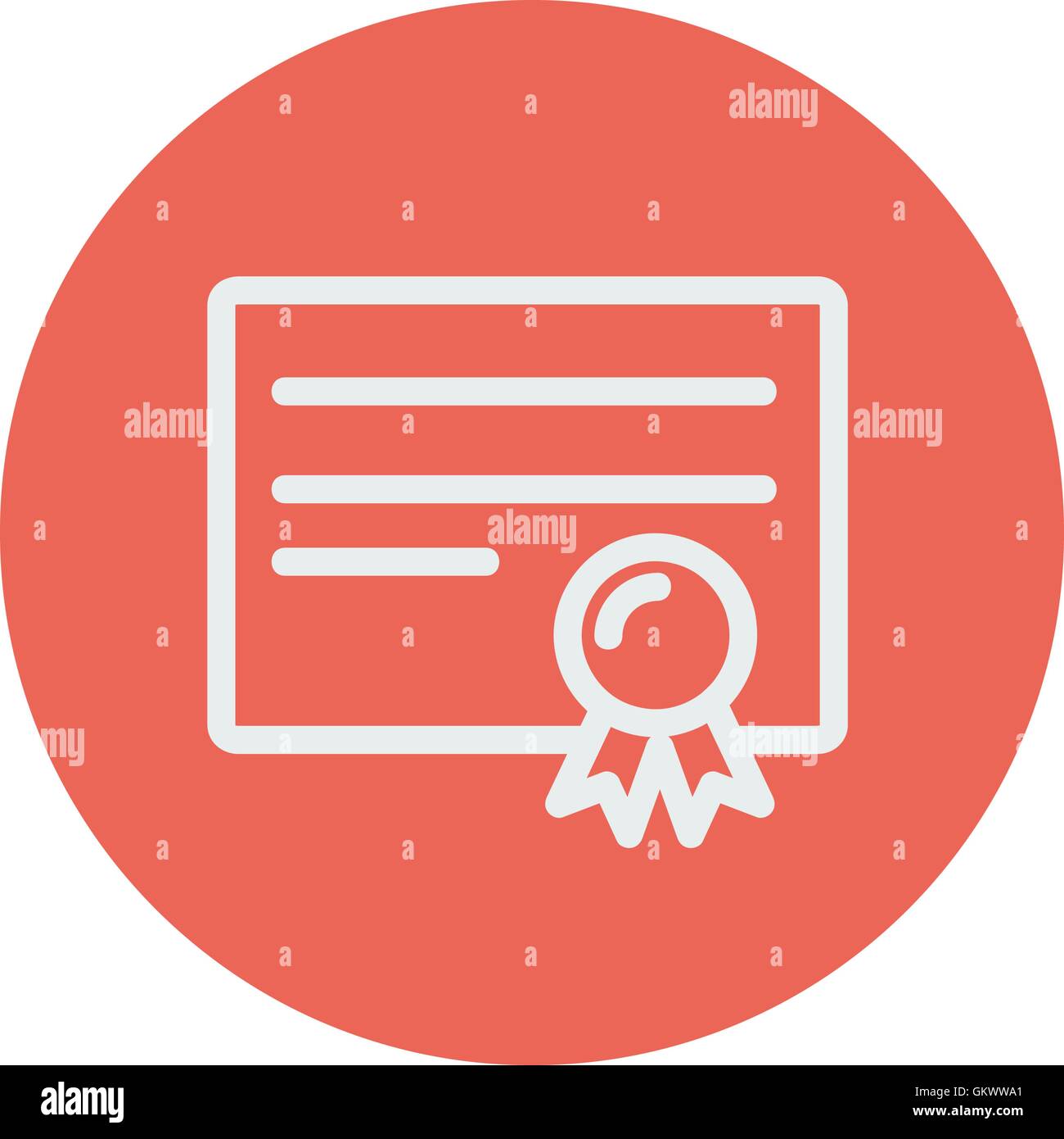 Certificate thin line icon Stock Vector Image & Art - Alamy