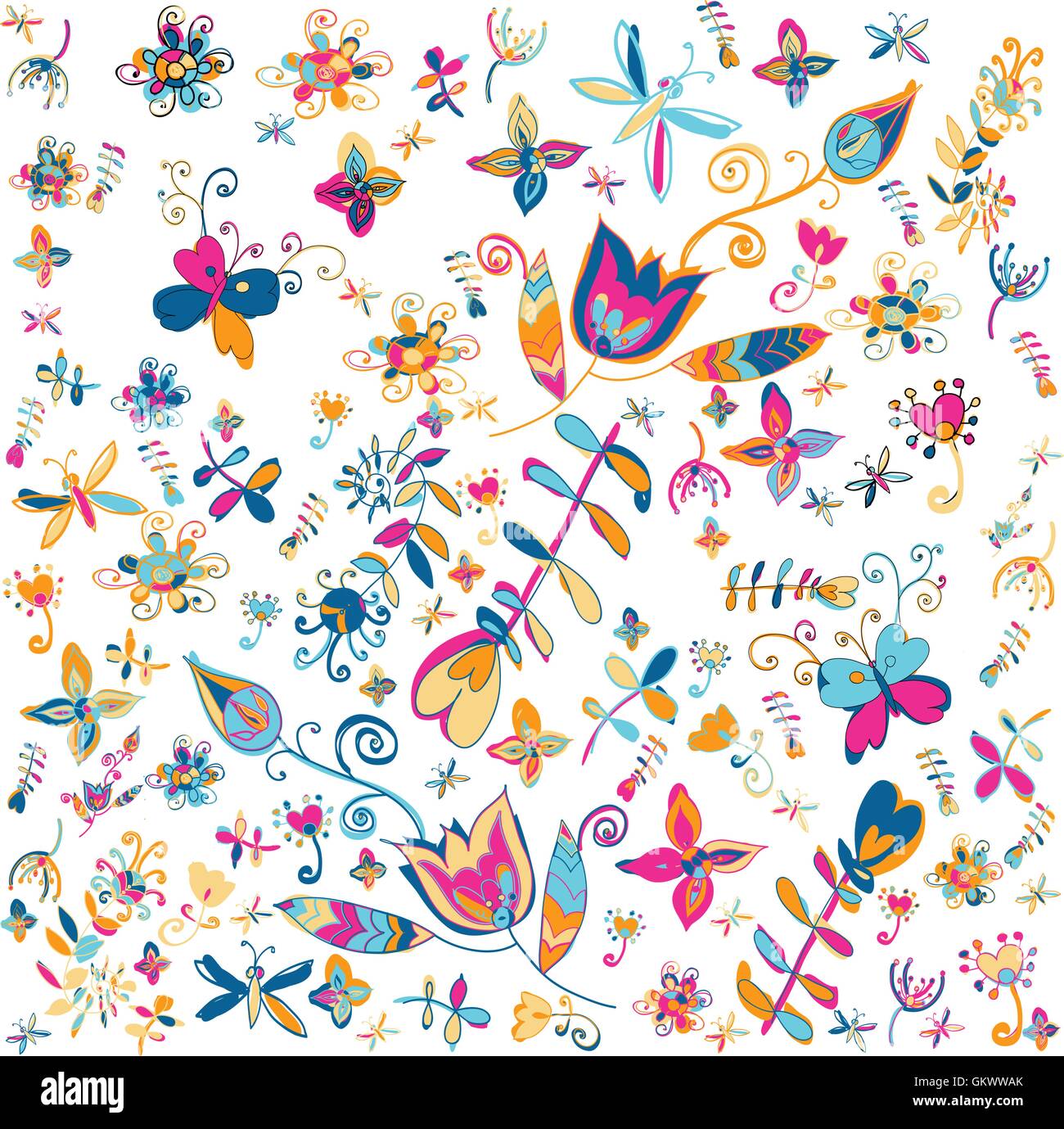 Child on green daisy Stock Vector Images - Alamy