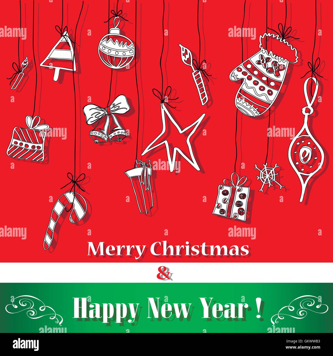 Christmas winter background decorations Stock Vector Images - Alamy