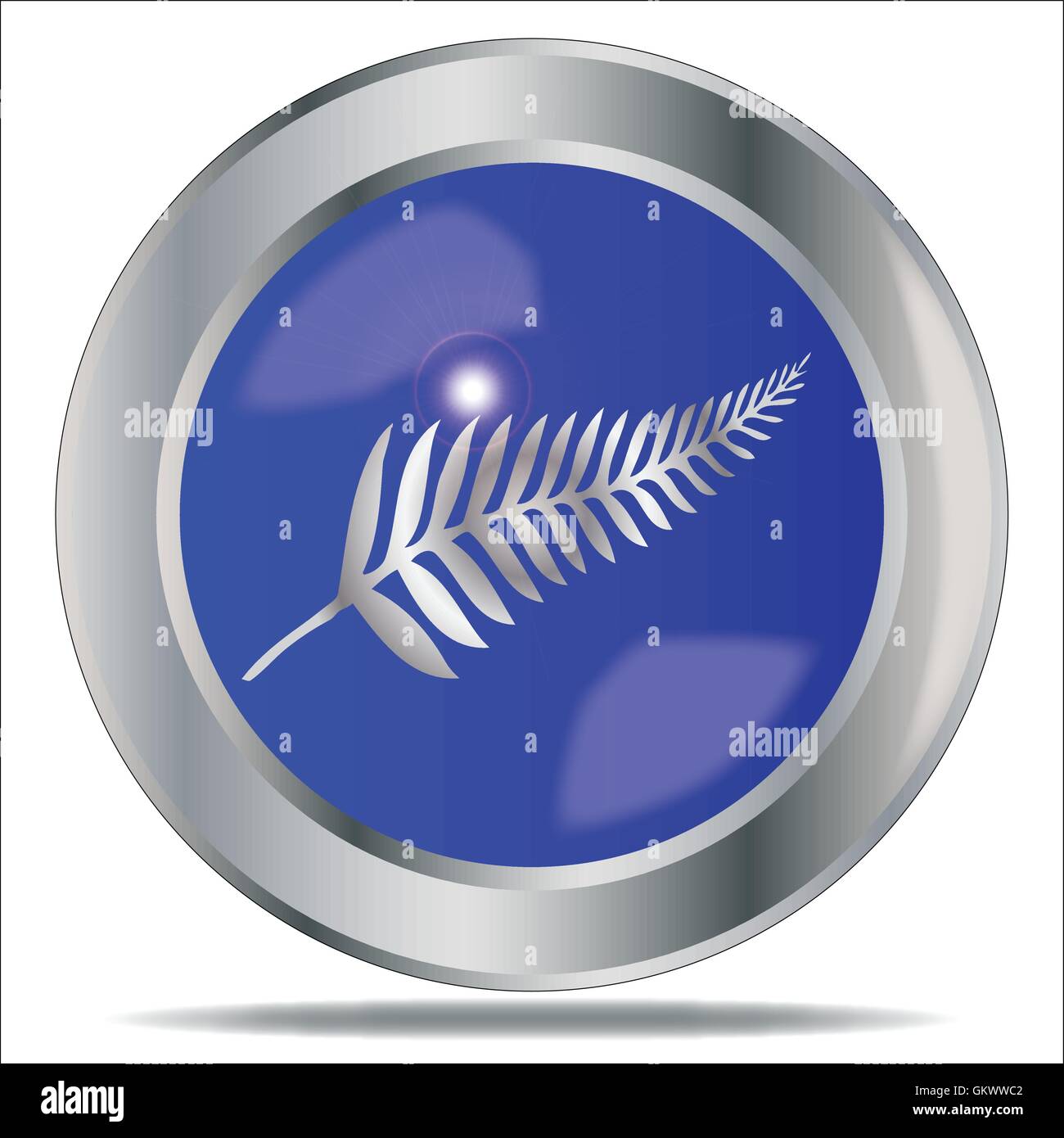 Silver Fern Button Stock Vector Image & Art - Alamy