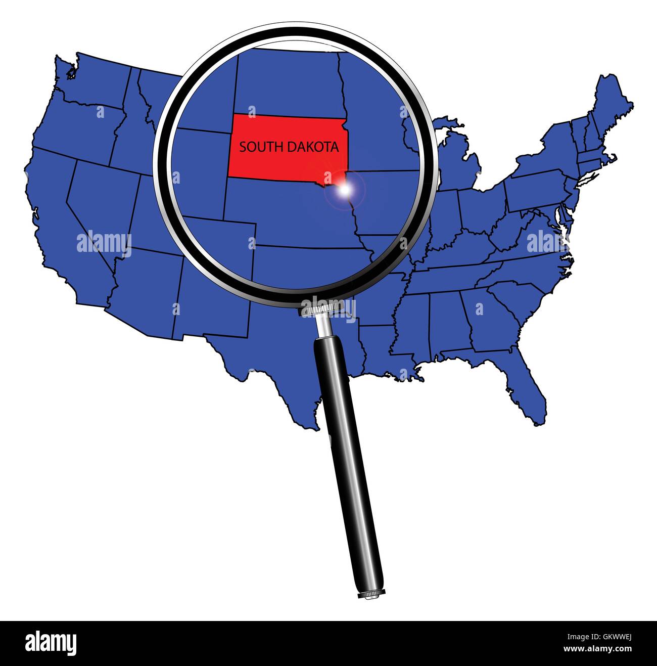Outline state south dakota Stock Vector Images - Alamy