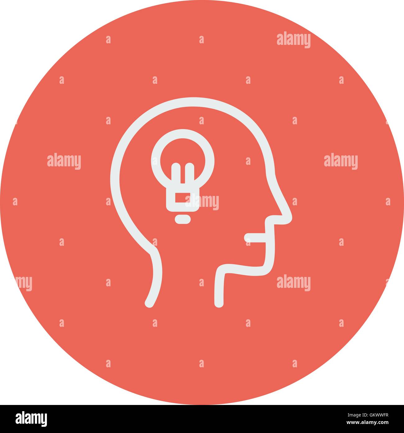 Head minimal icon Stock Vector Images - Alamy