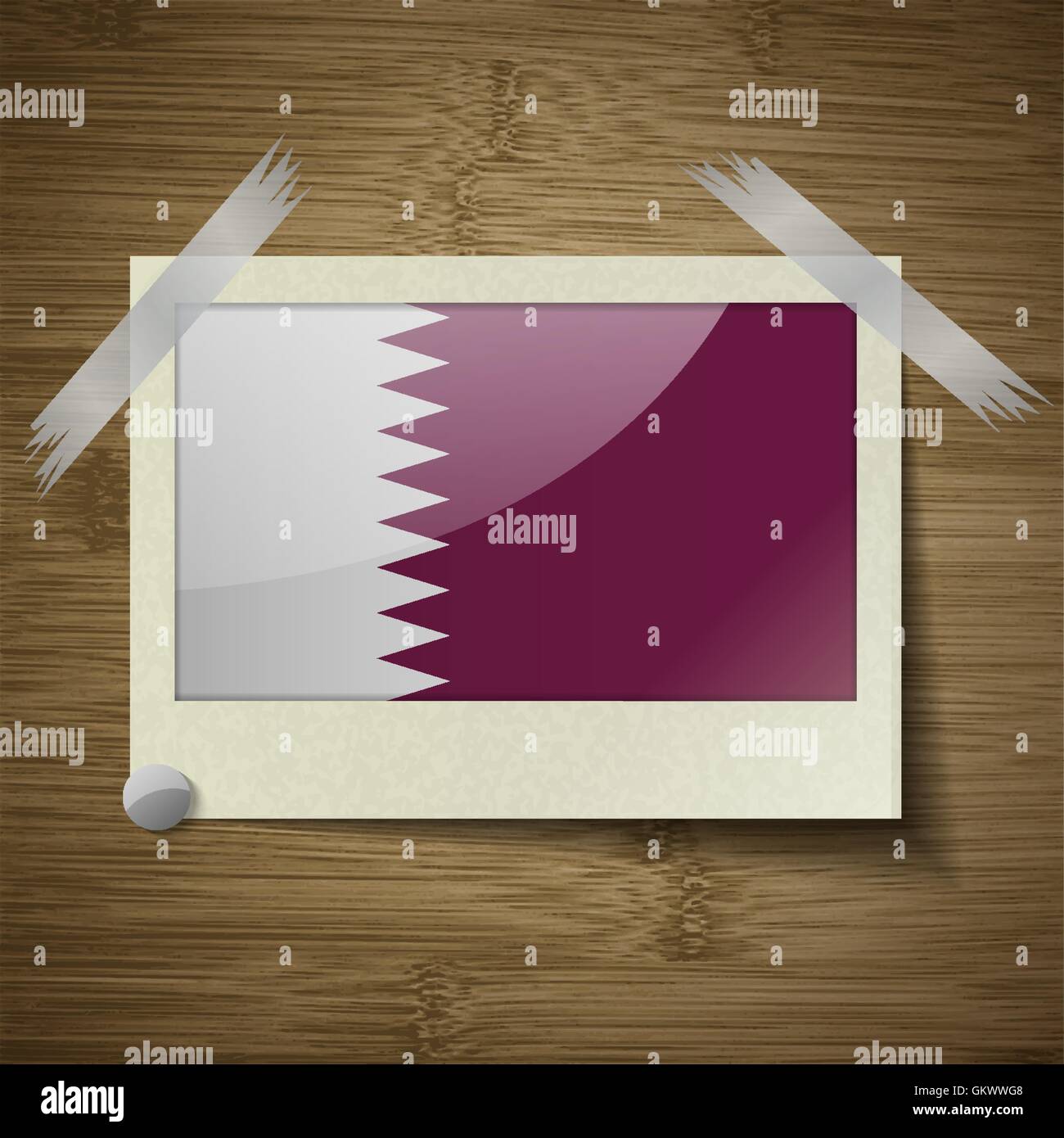 Flags Qatar at frame on wooden texture. Vector Stock Vector Image & Art ...