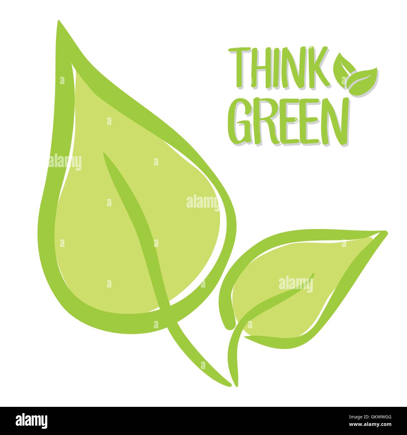 think Green design. natural concept. ecology illustration Stock Vector ...