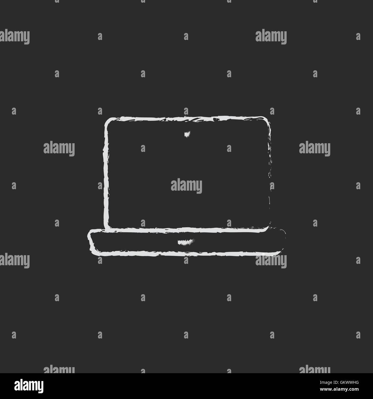 Laptop open in front of Stock Vector Images - Alamy