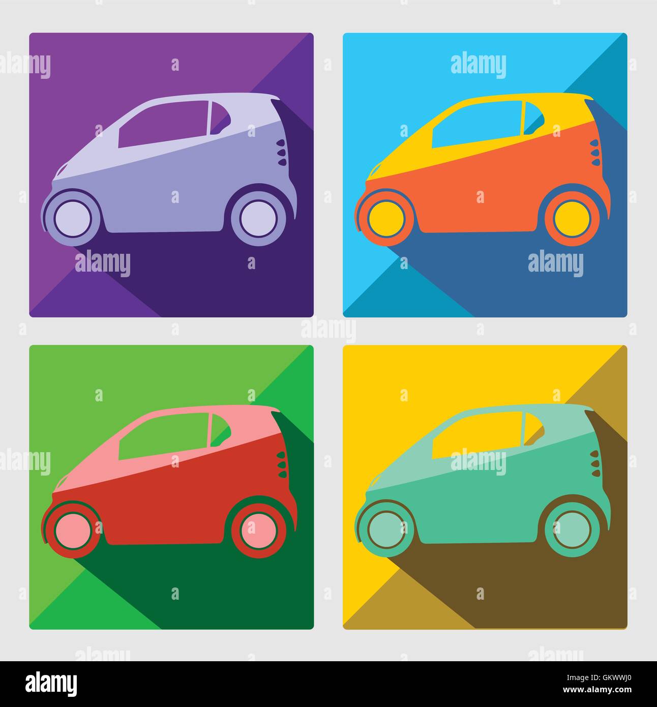 Electric car city traffic Stock Vector Images - Alamy