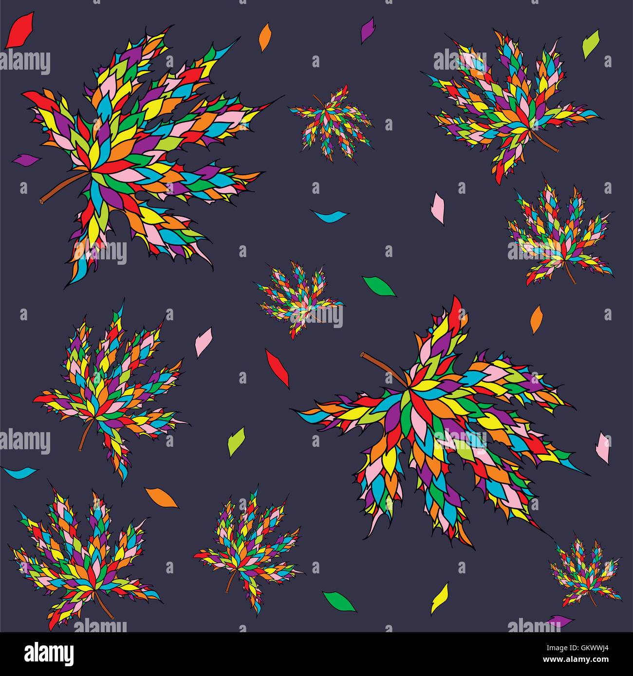 Maple leaves background Stock Vector Image & Art - Alamy