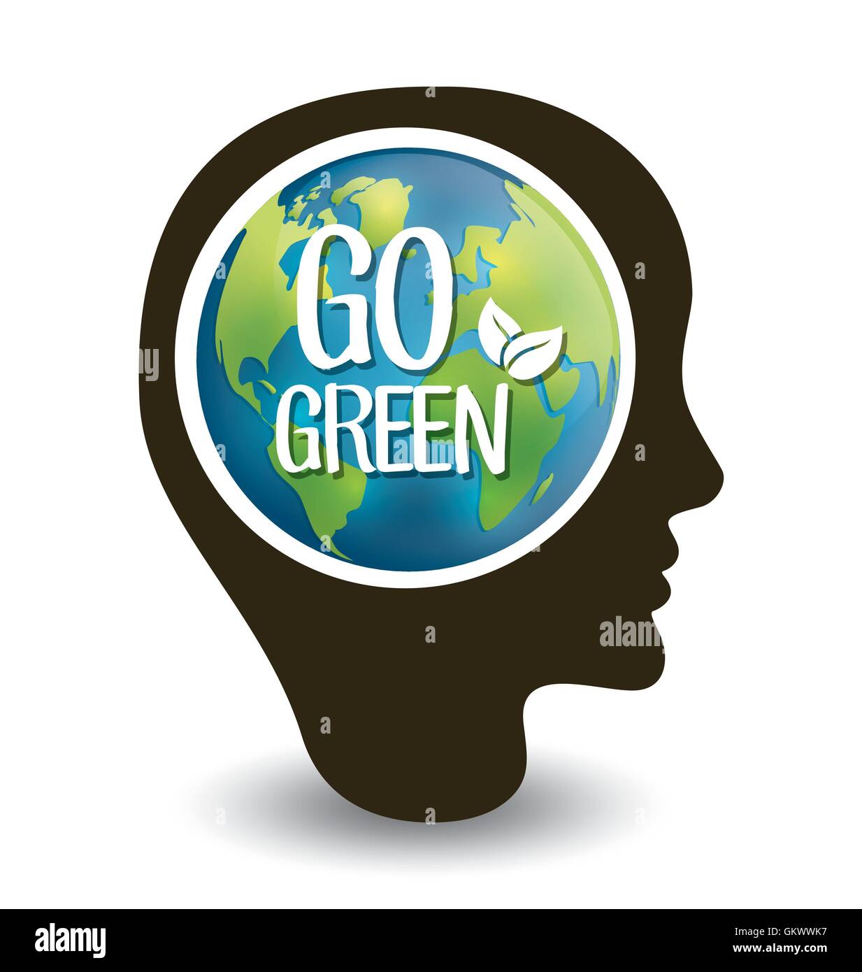 think Green design. natural concept. ecology illustration Stock Vector ...