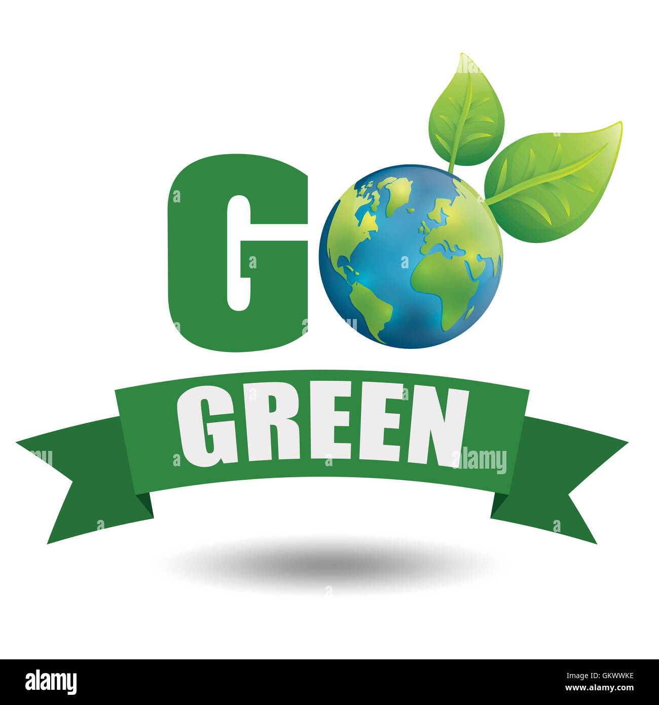 think Green design. natural concept. ecology illustration Stock Vector ...