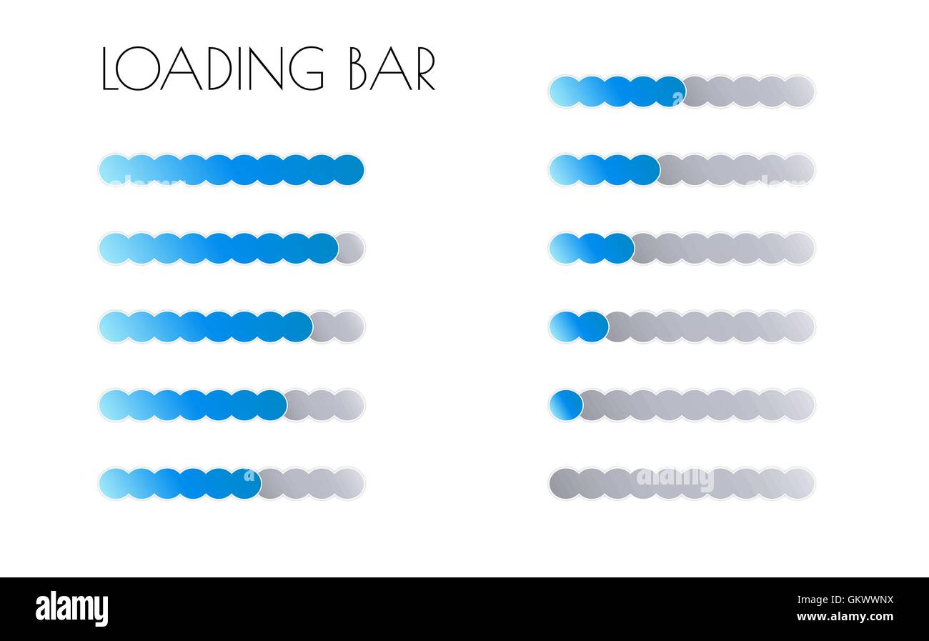 blue loading bars Stock Vector Image & Art - Alamy