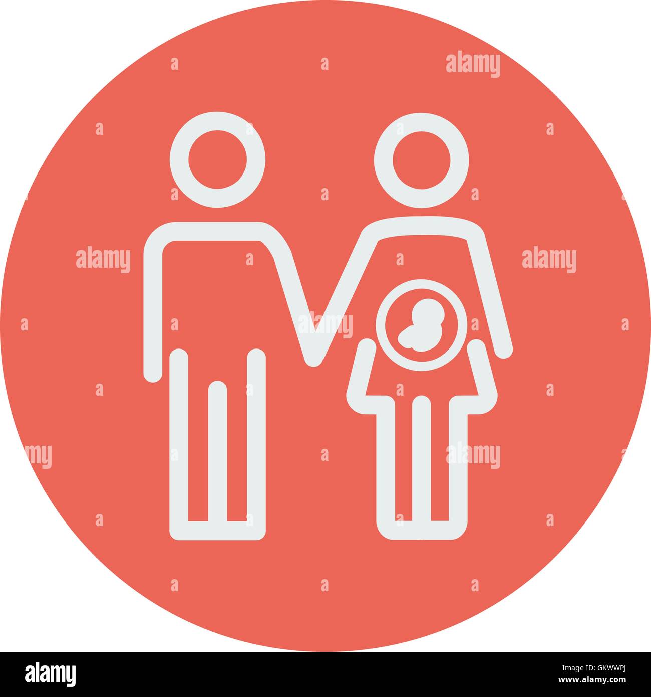 Couple pregnant family outline vector hi-res stock photography and ...