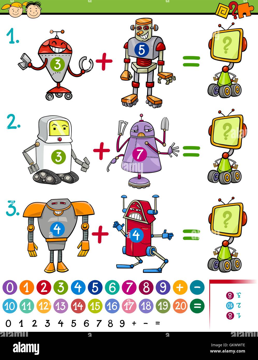 cartoon mathematical education game Stock Vector Image & Art - Alamy