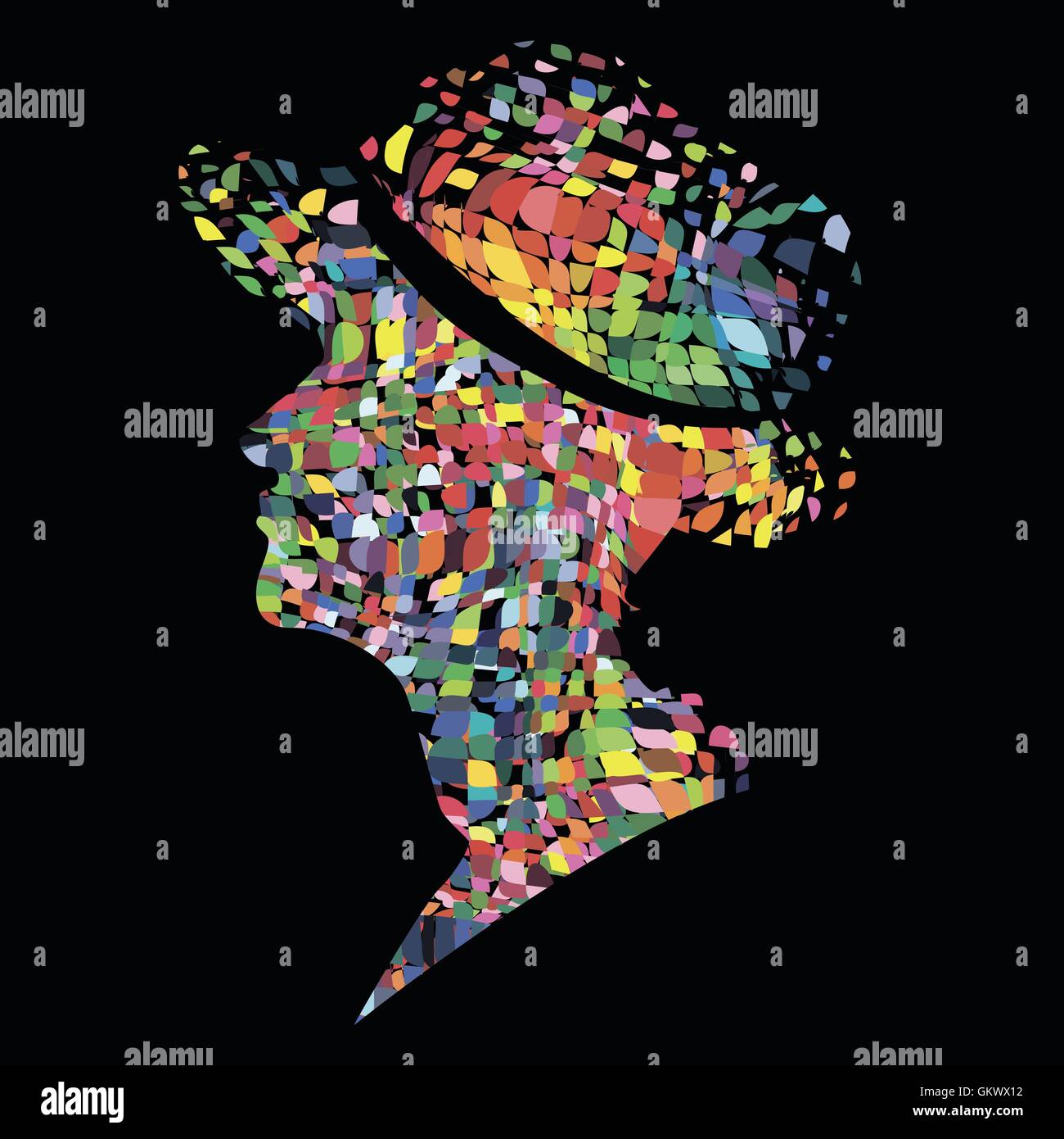 Beautiful fashionable men with abstract elements Stock Vector Image ...