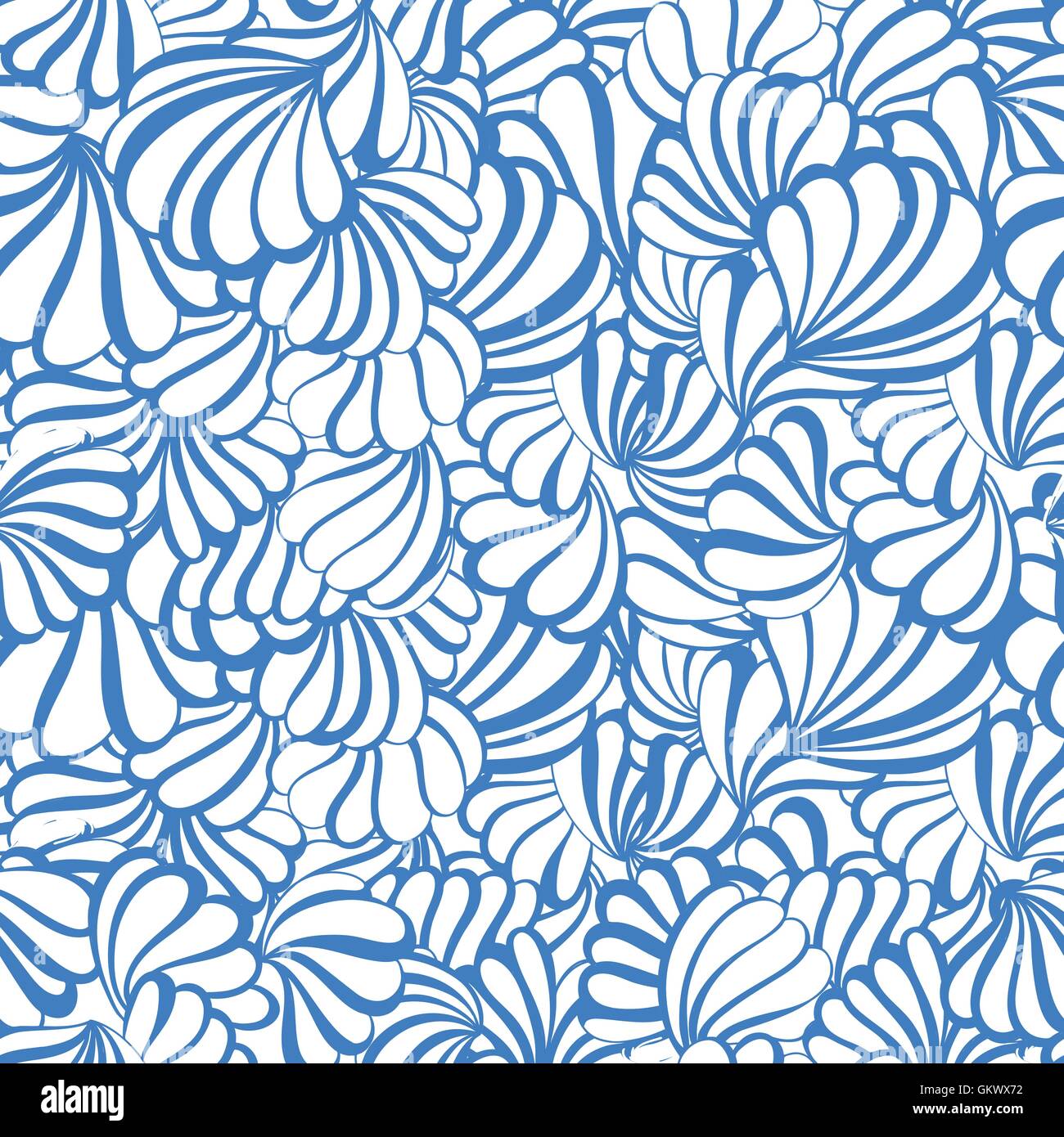 sea shell vector seamless pattern on a white background Stock Vector ...