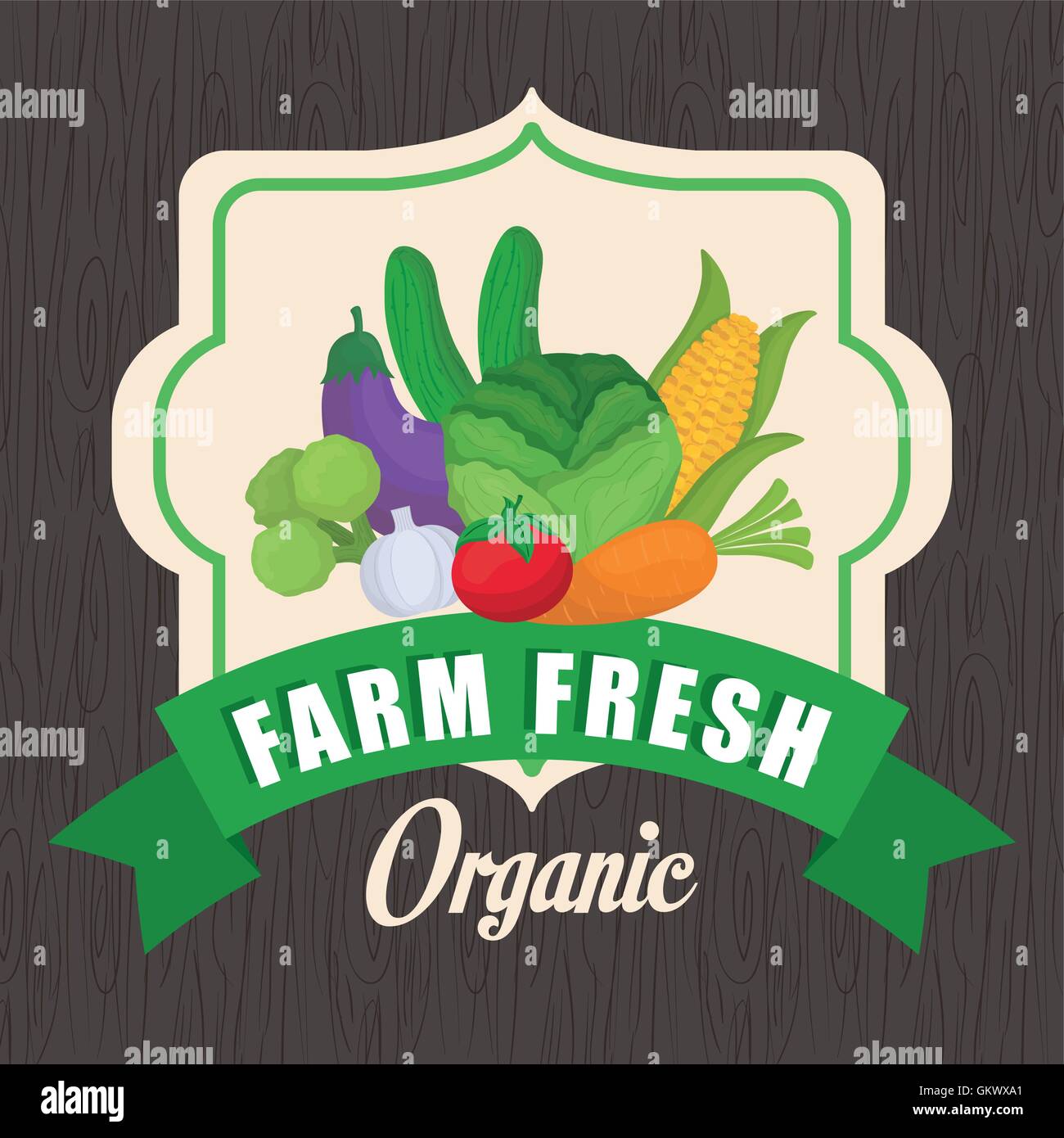 Farm fresh design. organic food icon. Colorful illustration , vector ...