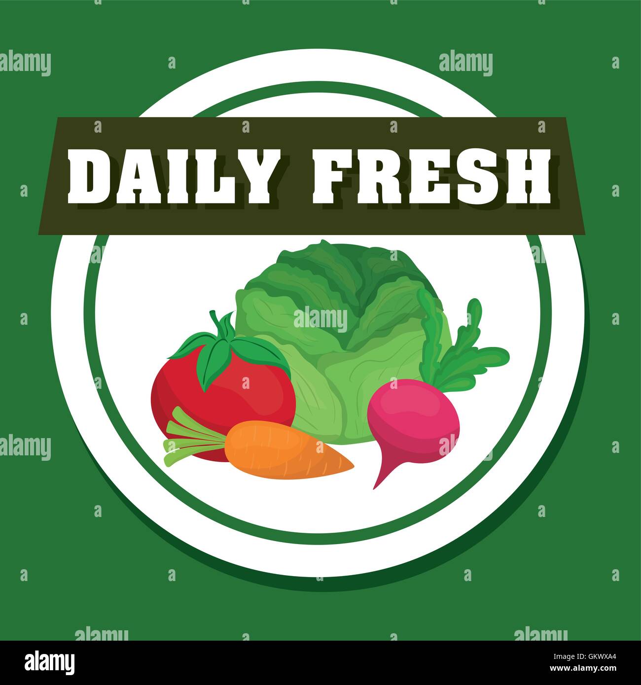 Farm fresh design. organic food icon. Colorful illustration , vector ...