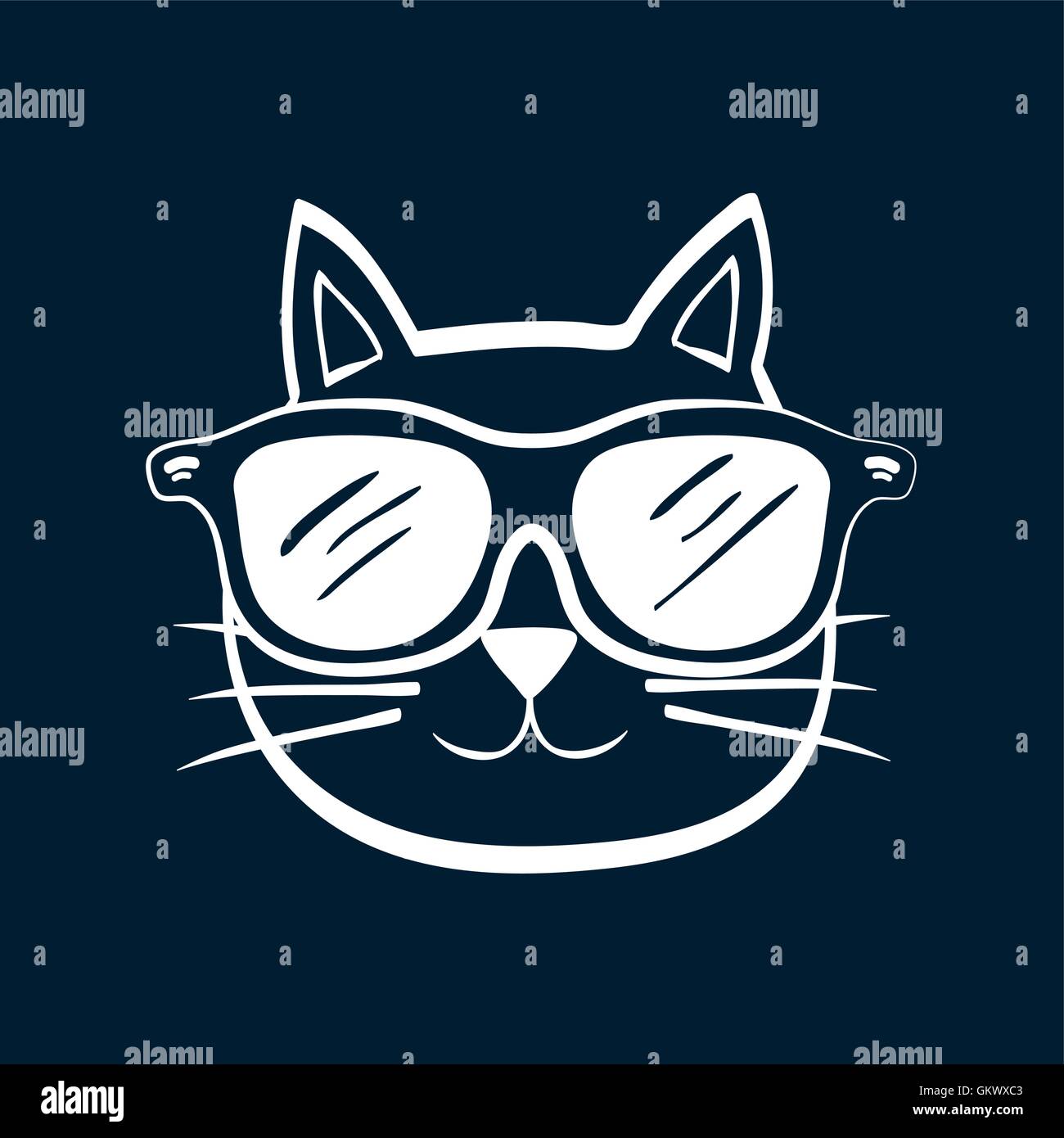 cat design. animal concept. flat illustration , vector Stock Vector ...