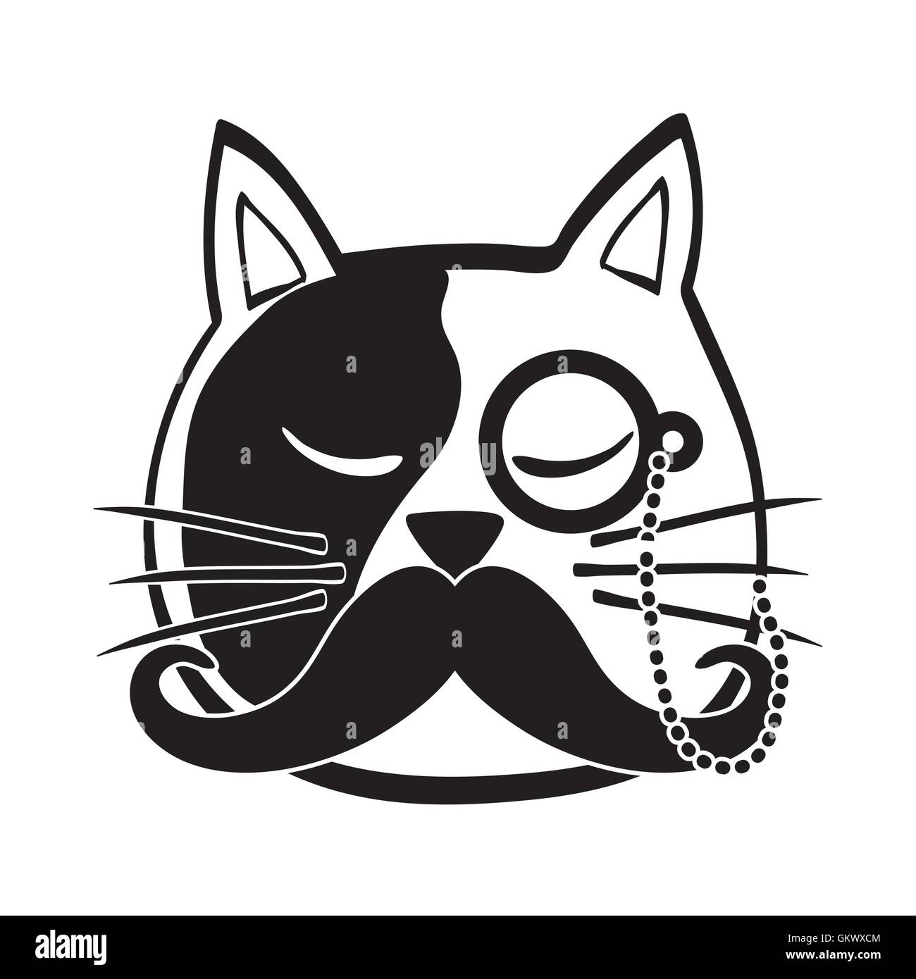 cat design. animal concept. flat illustration , vector Stock Vector ...