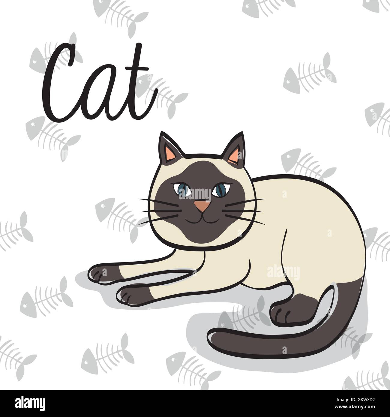 cat design. animal concept. flat illustration , vector Stock Vector ...