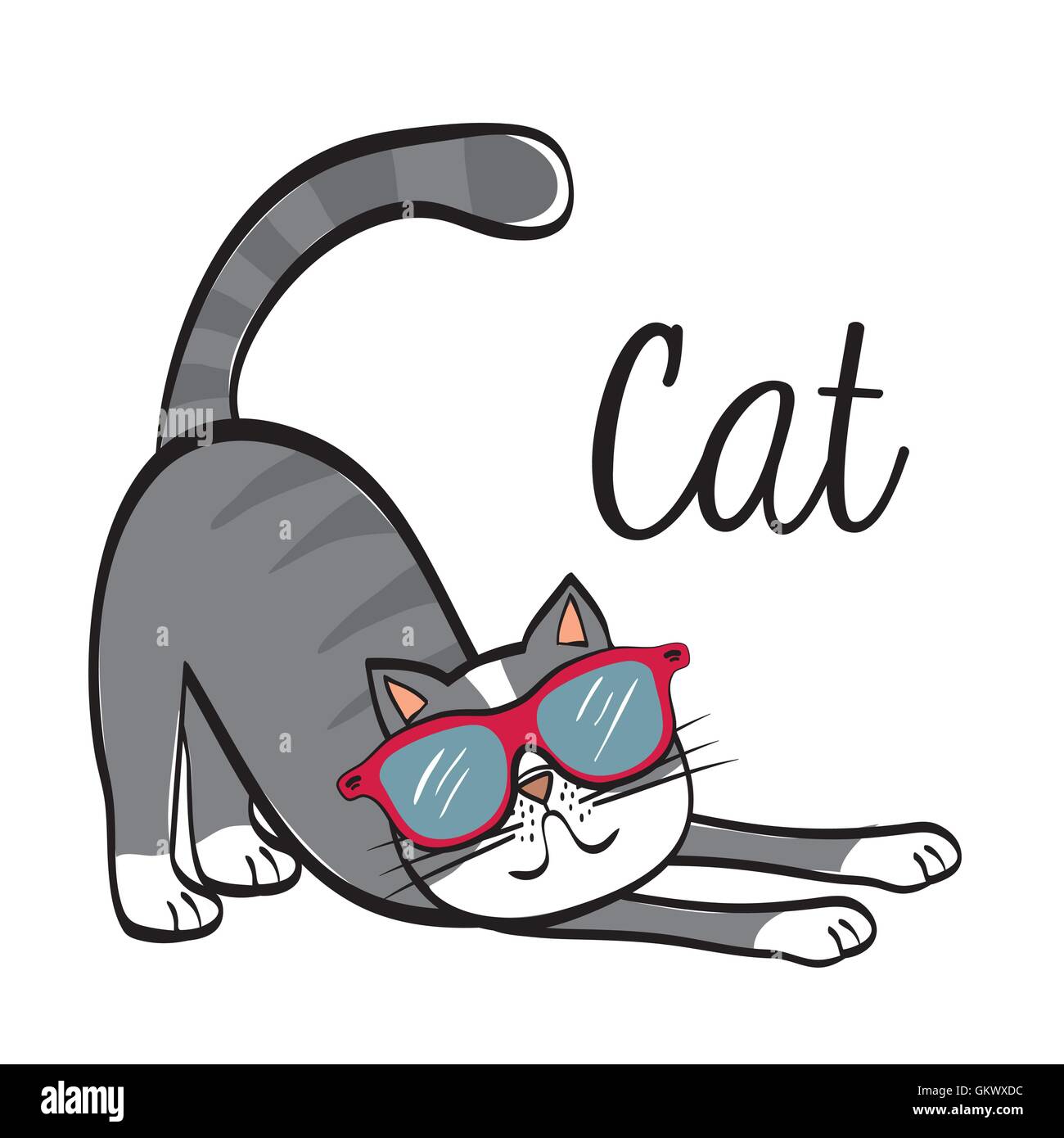 cat design. animal concept. flat illustration , vector Stock Vector ...