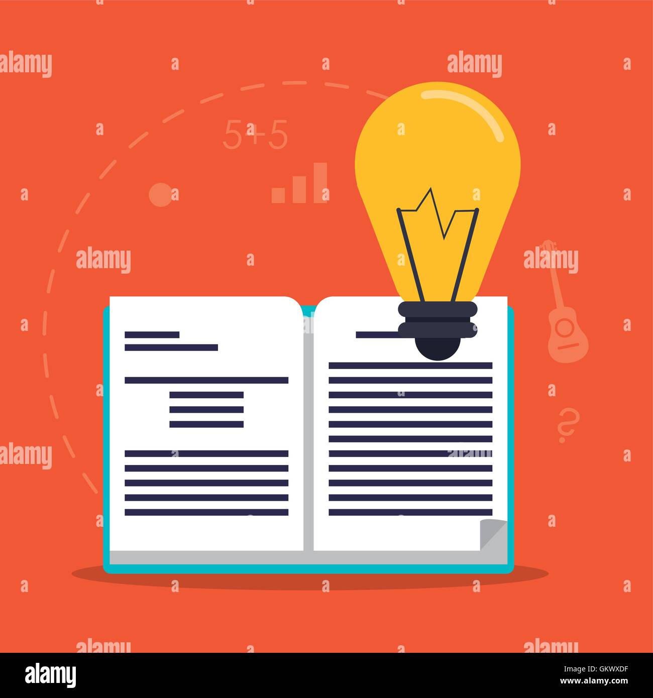 education learning school book bulb design Stock Vector Image & Art - Alamy