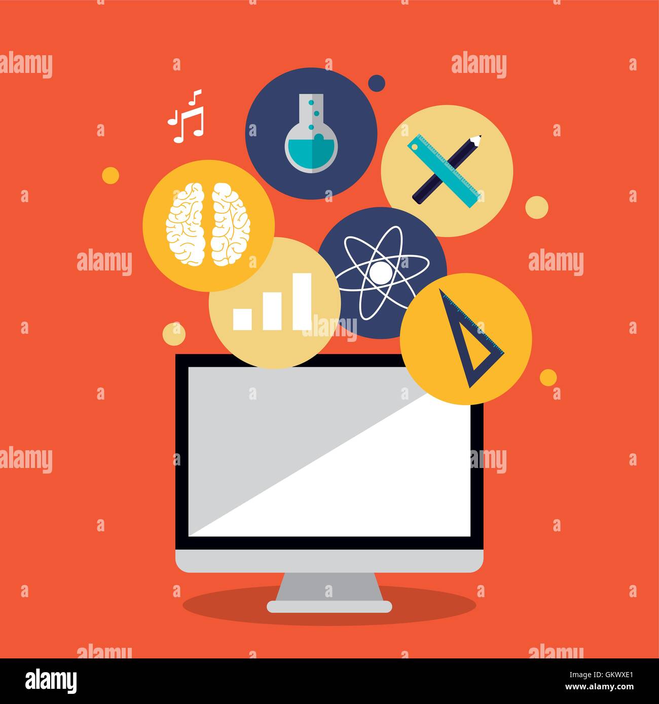 education learning school computer design Stock Vector Image & Art - Alamy