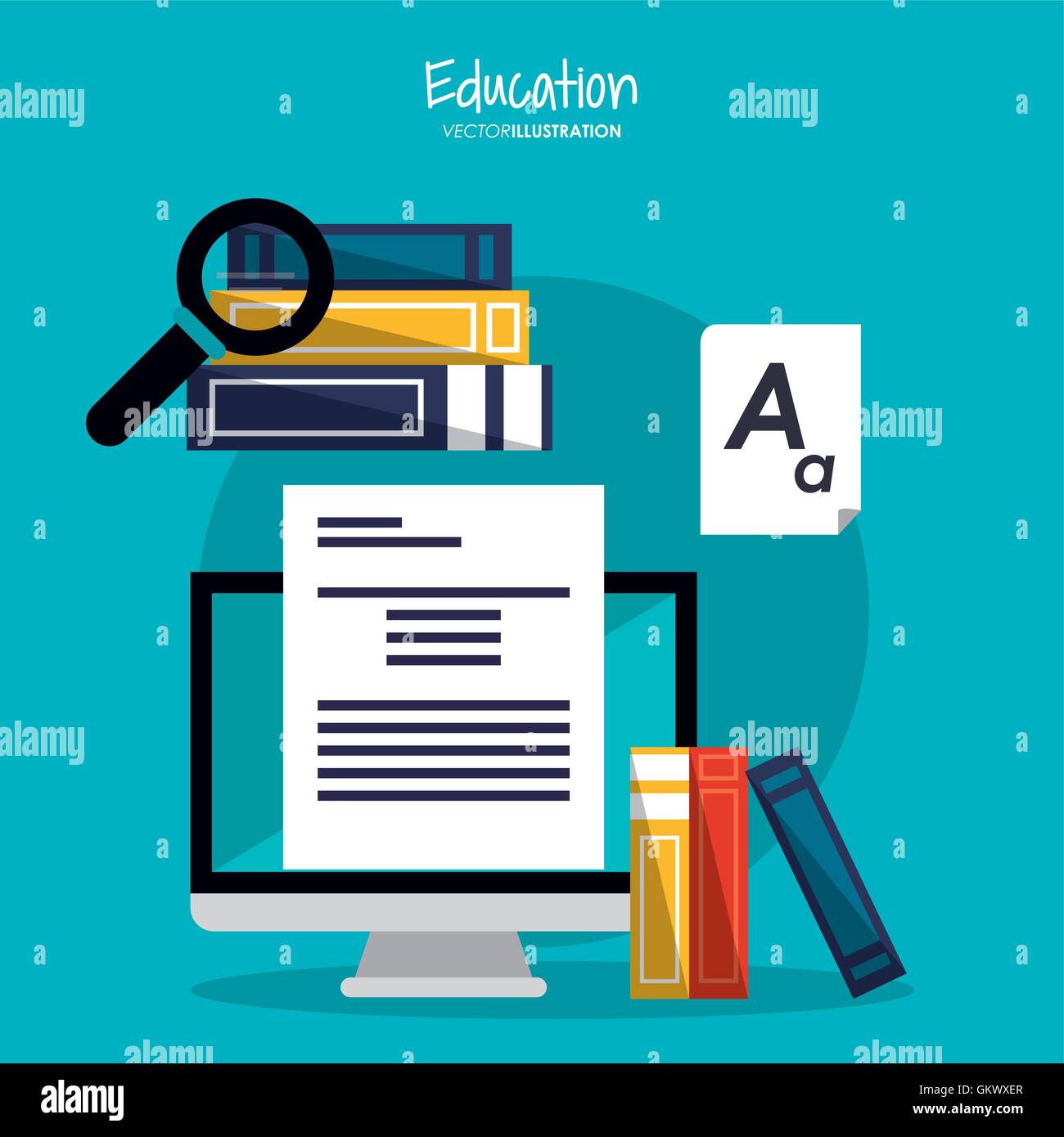 education learning school computer design Stock Vector Image & Art - Alamy