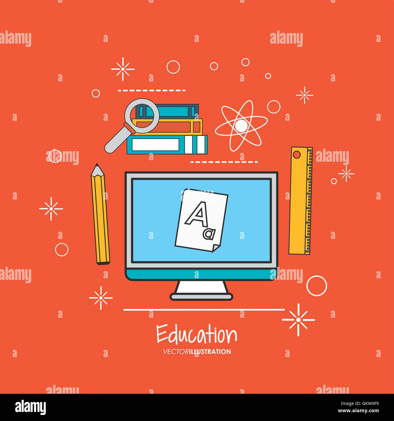 education learning school computer design Stock Vector Image & Art - Alamy
