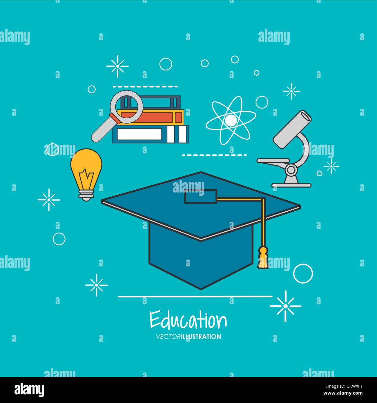education learning school cap design Stock Vector Image & Art - Alamy