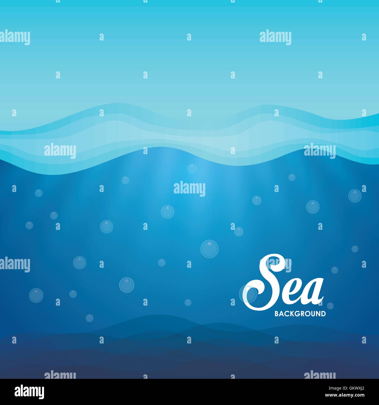 Sea design. blue background. Colorful illustration , vector Stock ...