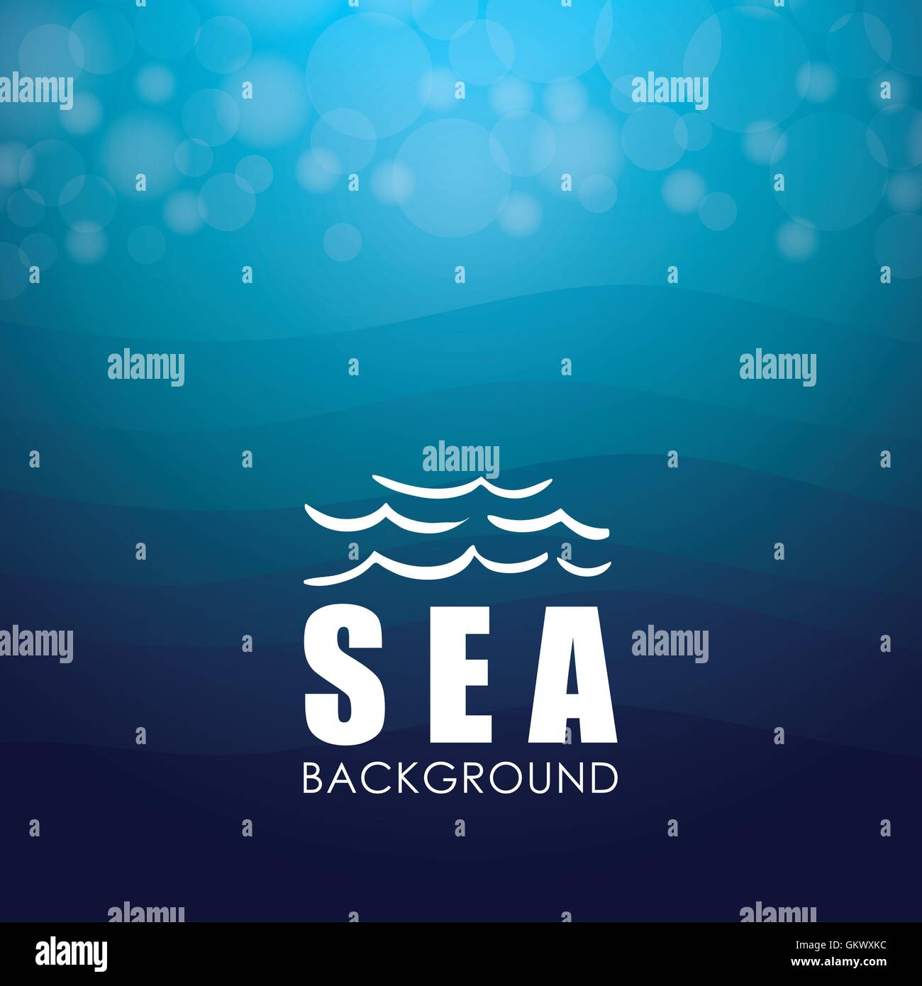 Sea design. blue background. Colorful illustration , vector Stock ...