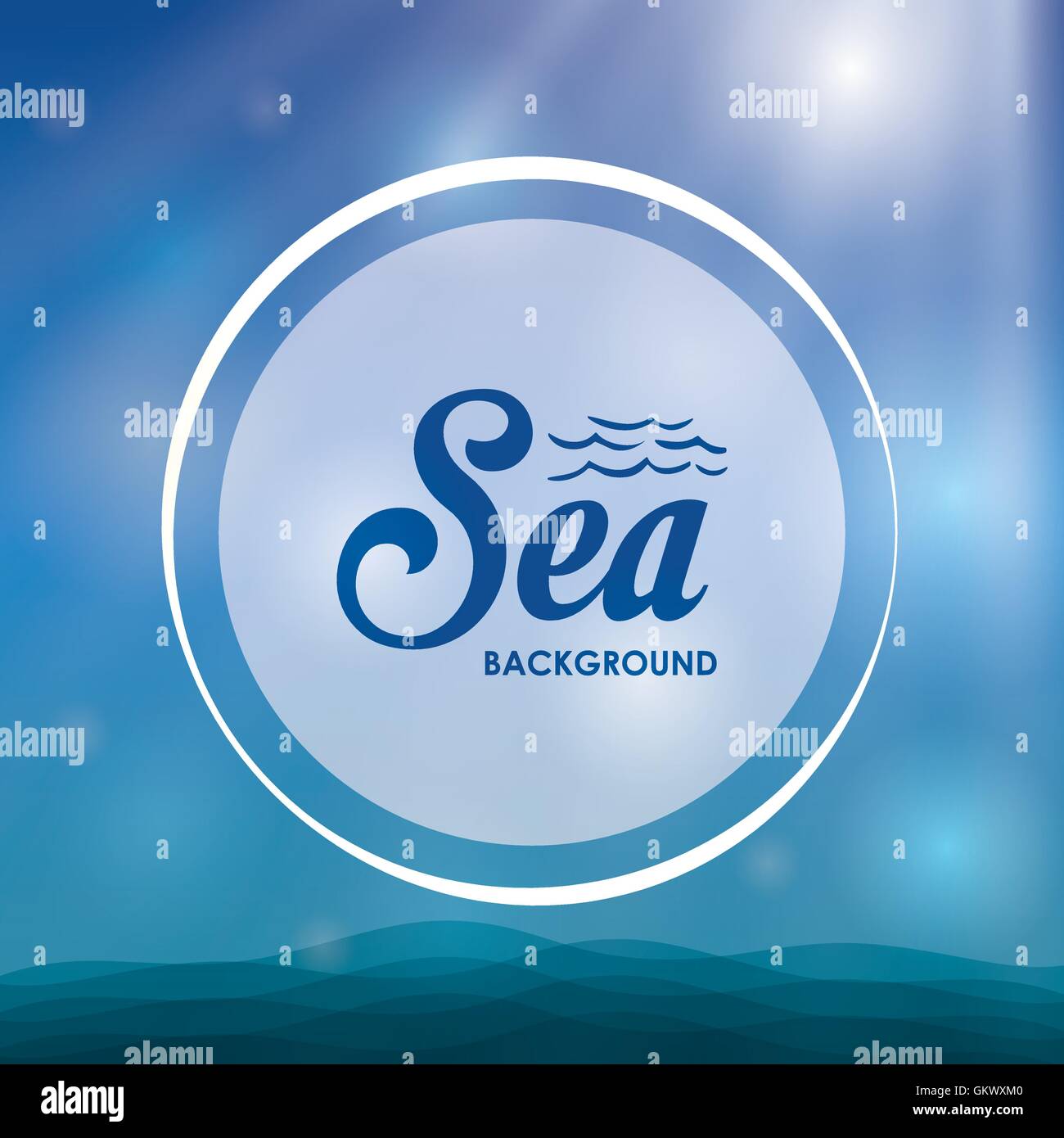 Sea design. blue background. Colorful illustration , vector Stock ...