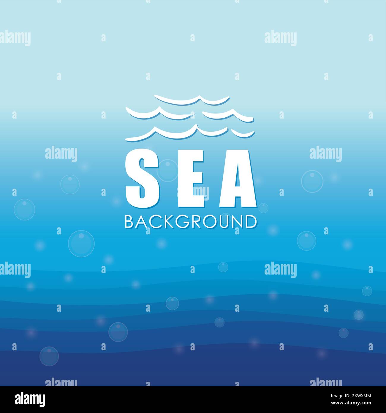 Sea design. blue background. Colorful illustration , vector Stock ...