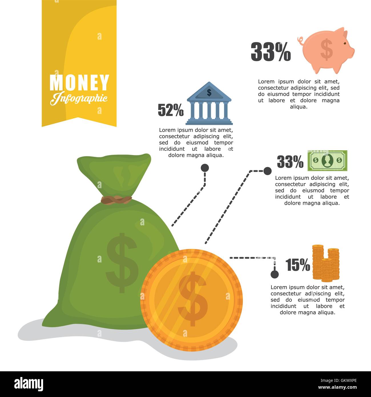 Money design. Financial item icon. Colorful illustration , vector Stock ...