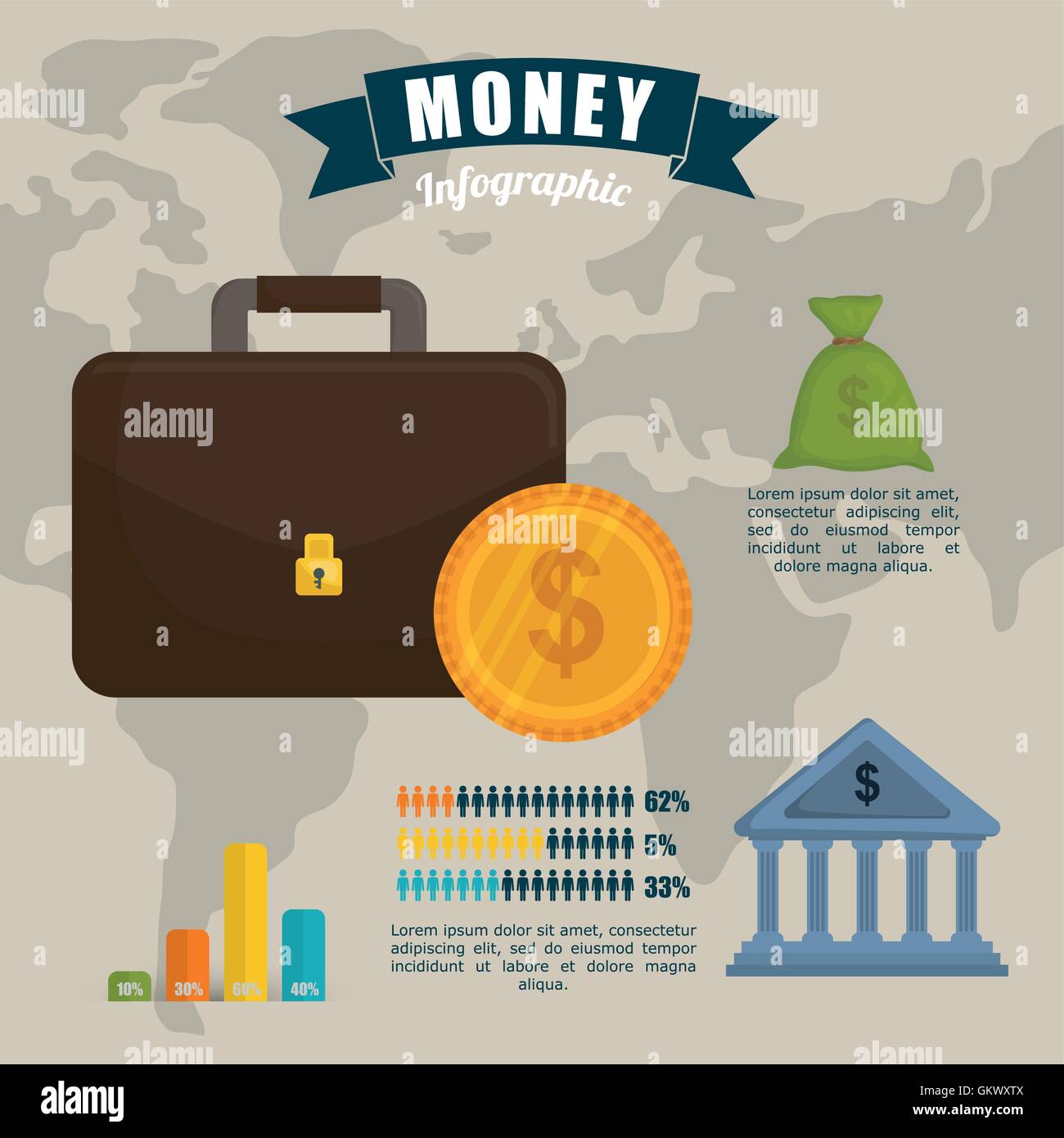 Money design. Financial item icon. Colorful illustration , vector Stock ...