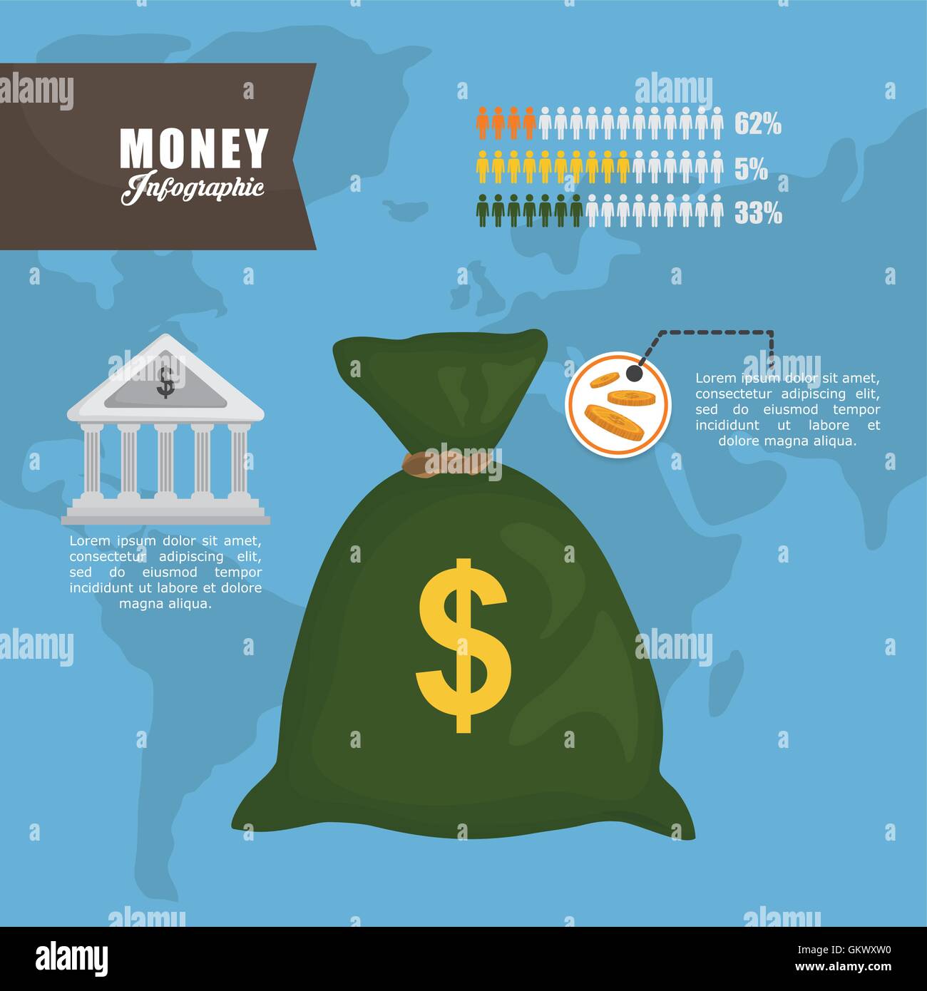 Money design. Financial item icon. Colorful illustration , vector Stock ...