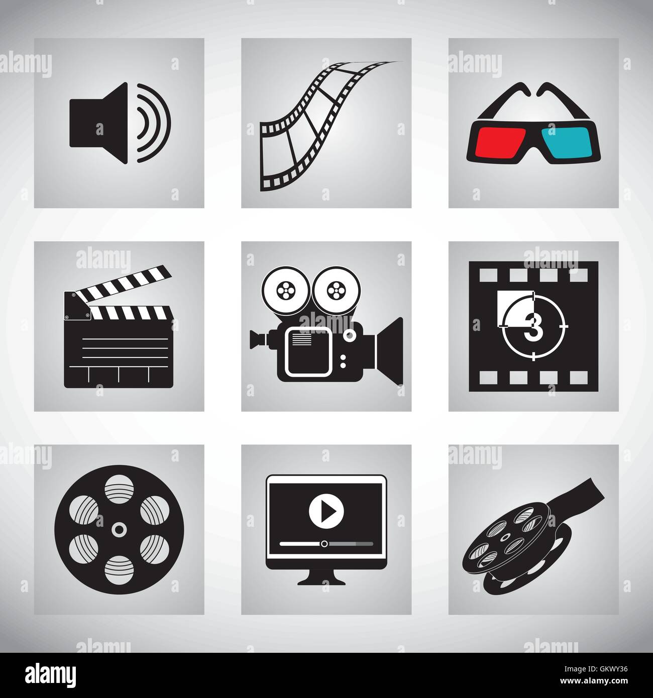 Cinema design. Movie concept. Flat illustration Stock Vector Image ...