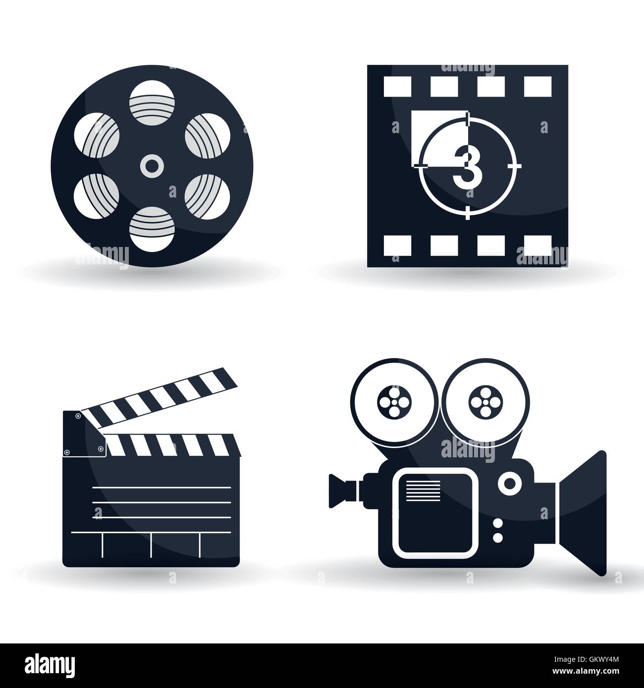 Cinema design. Movie concept. Flat illustration Stock Vector Image ...
