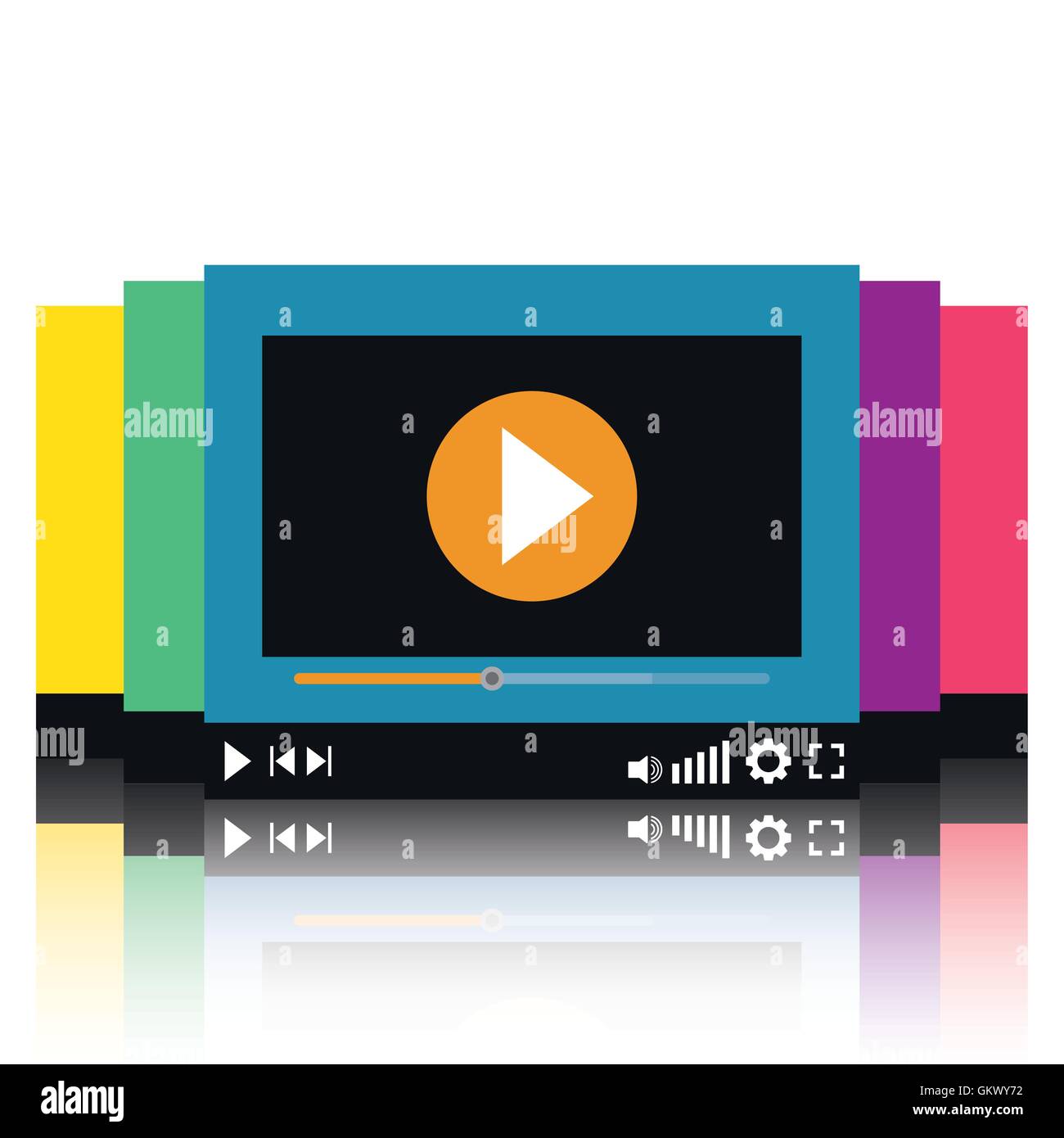 Cinema design. Movie concept. Flat illustration Stock Vector Image ...